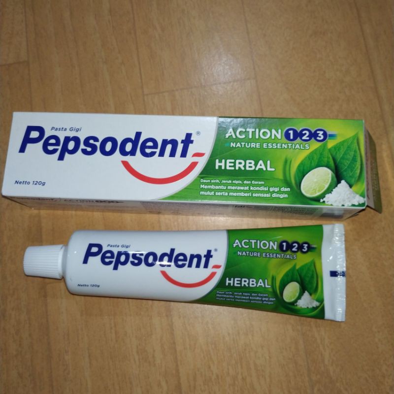 Pepsodent Herbal Nature Essential 123 120gm Toothpaste Daun Sirih Jeruk nipis garam pasta gigi ...