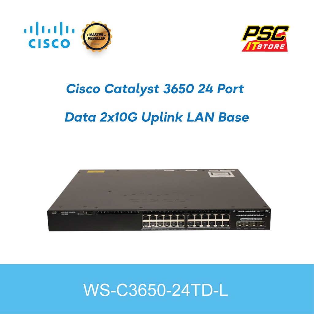 Cisco WS-C3650-24TD-L | Cisco Catalyst 3650 24 Port Data 2x10G Uplink ...
