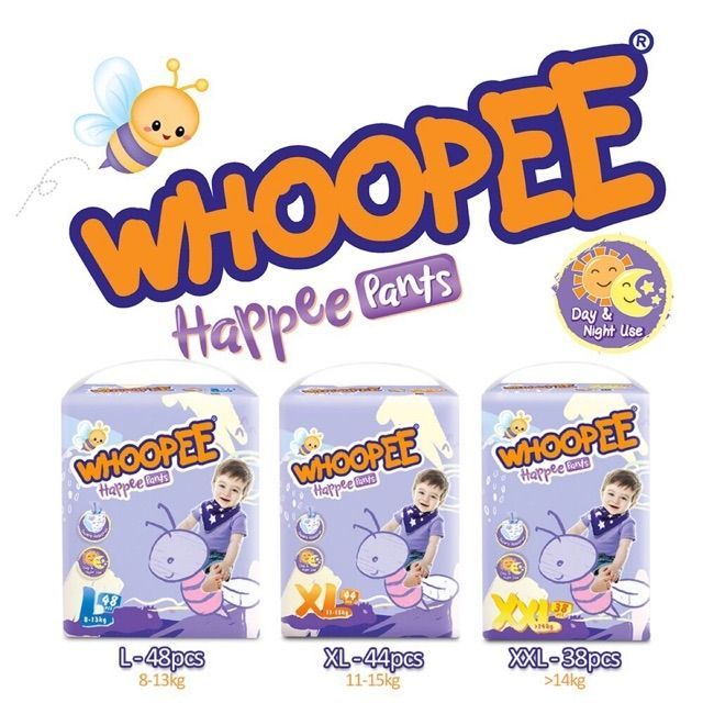 Whoopee Happee Pants M 58 / L 48 / XL 44 / XXL 38 (1 pack) | Shopee ...