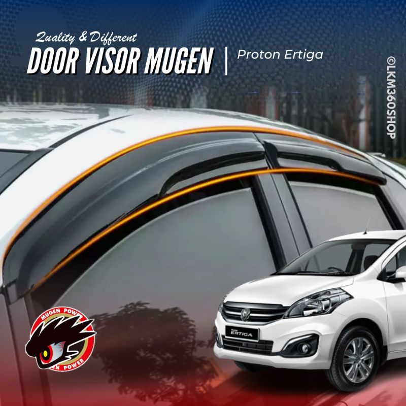 Proton Ertiga Door Visor Mugen Style 8 cm Width 1.8 mm Thickness Air ...