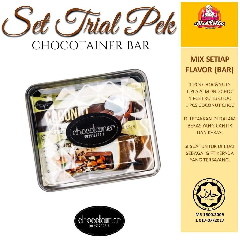 🔥🔥HOT SELLING!!🔥🔥 SET TRIAL PEK CHOCOTAINER BAR | Shopee Malaysia