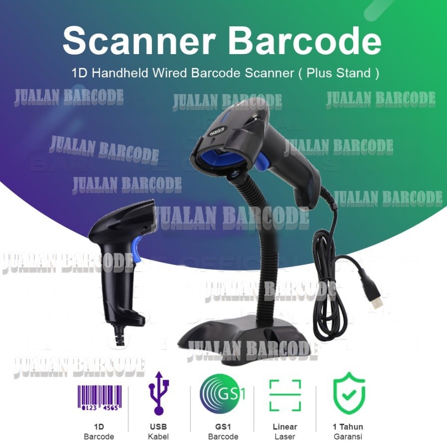 Scanner BARCODESHOP CD-303 CD303 CD 303 Barcode Scanner 1D Laser USB ...