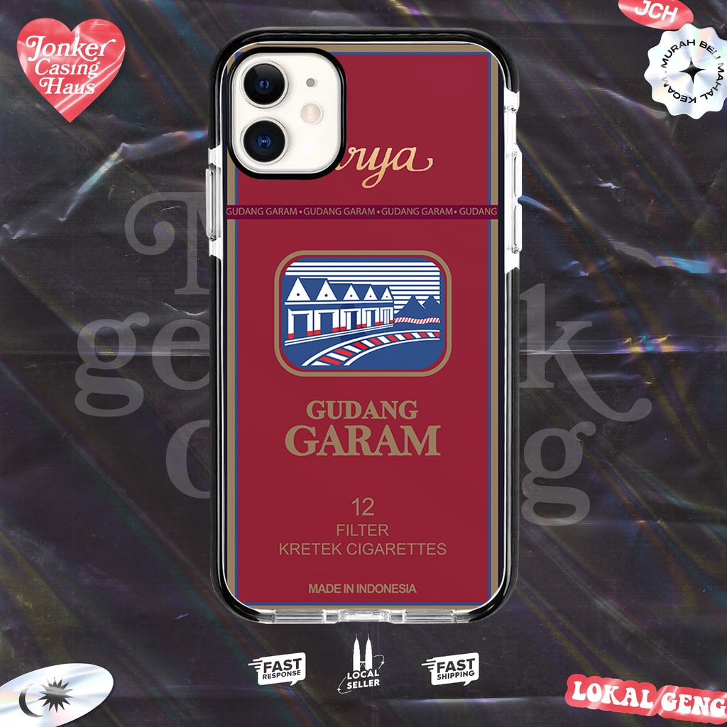 SURYA DESIGN ROKOK CASE BUMPER IN TREND (BLACK BORDER) IP13 UNTIL IP17 ...