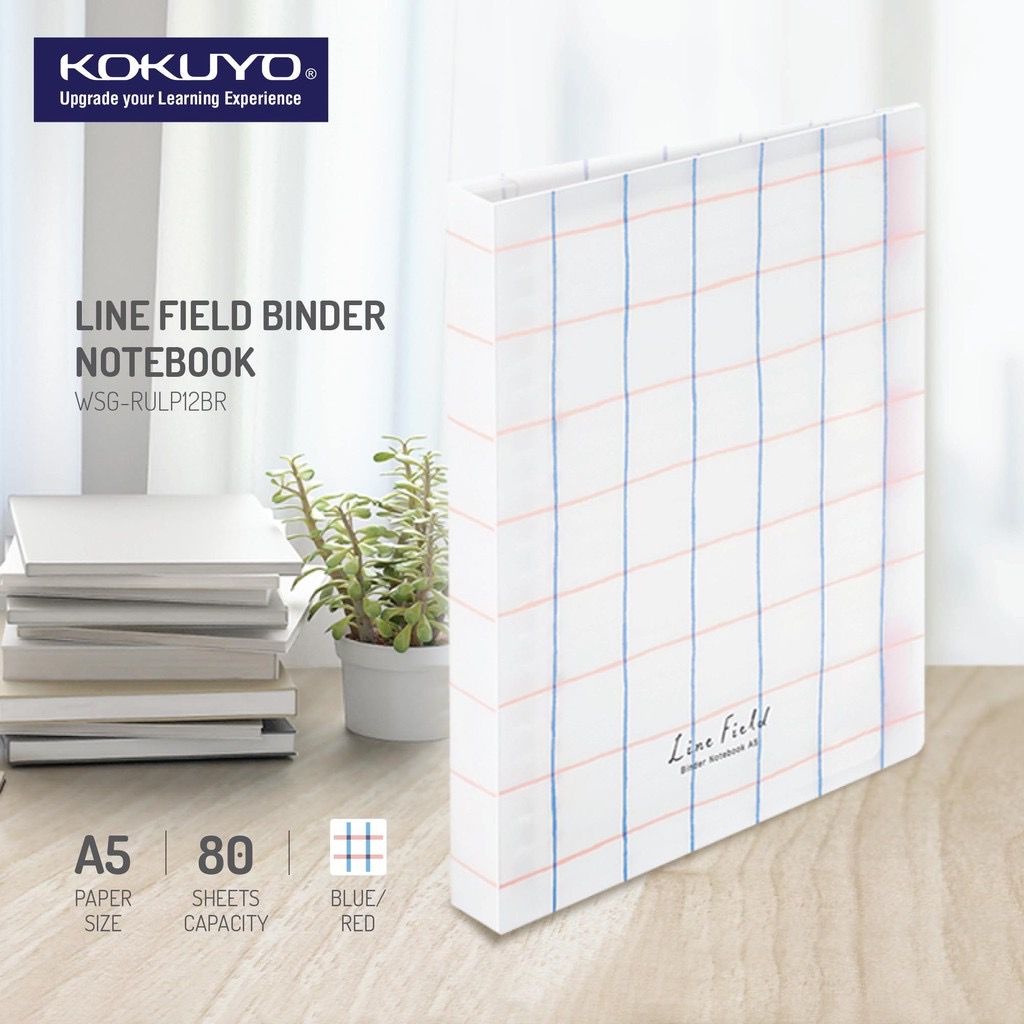 KOKUYO Line Field Binder Notebook A5 -20 Holes (80 Sheet Capacity ...