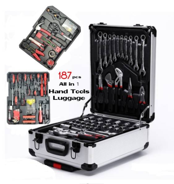 Spanner Wrench Tool Set Box Professional 187PCS CR-V Diy Hand Tools Kit With Case Set Spanar ...