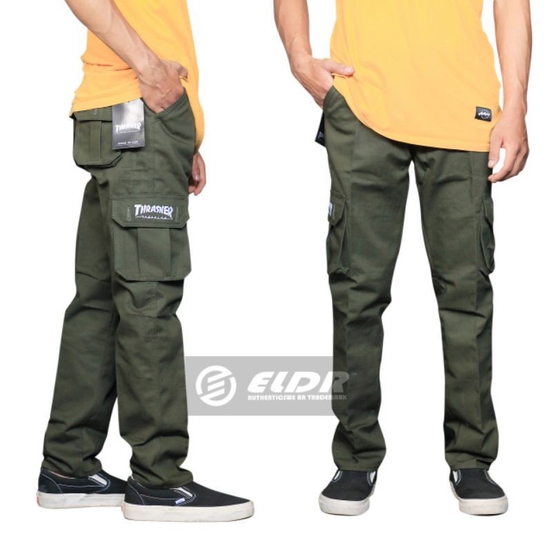 HITAM Long cargo pants original distro men's long cargo pants original ...