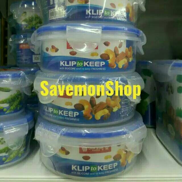 Round Lunch Box 500ml Lion Star Round Food Holder Clip to Keep 500ml KP ...