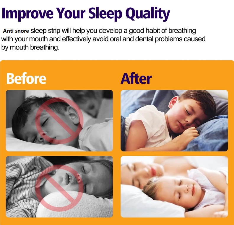 30pcs/Box Anti Snore Mouth Tape Suffocation Sleep Aid Nose Breath Train ...