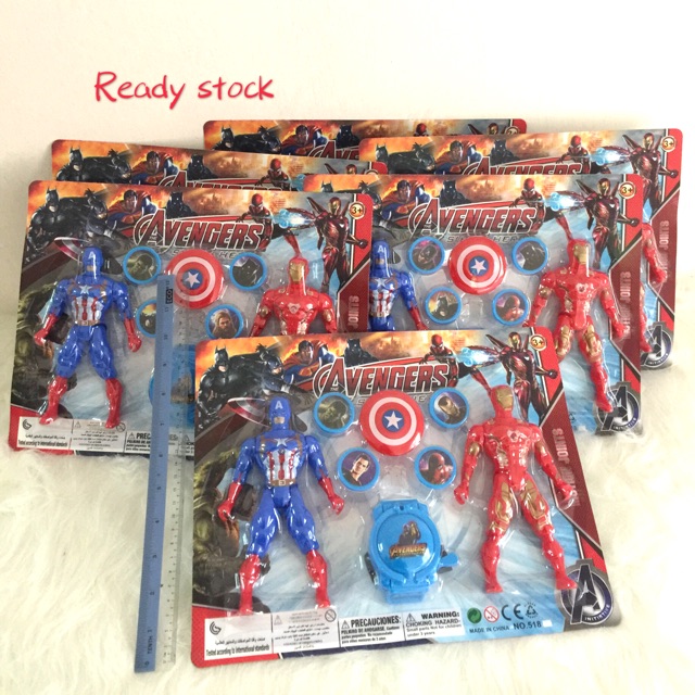[Ready Stock]8in1Set Marvel Avengers Super Hero Action Figure Toy ...