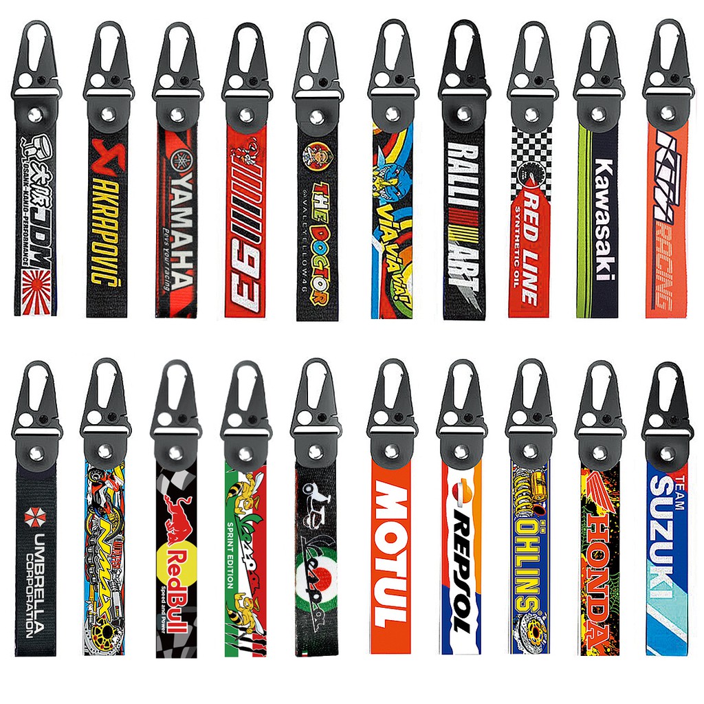 Motorcycle Durable Strap Key Ring Keyring Motocross Webbing Key Chain ...