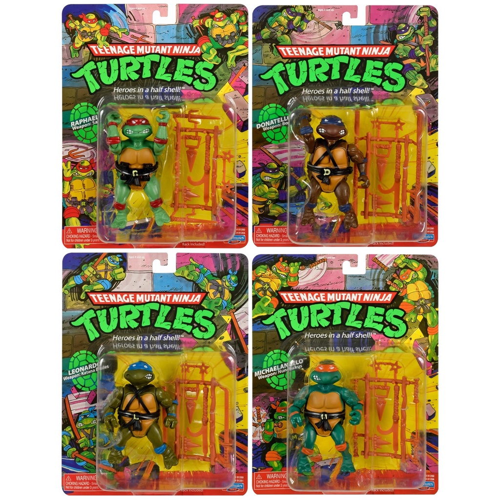 Playmates Teenage Mutant Ninja Turtles Classic Action Figure Set ...