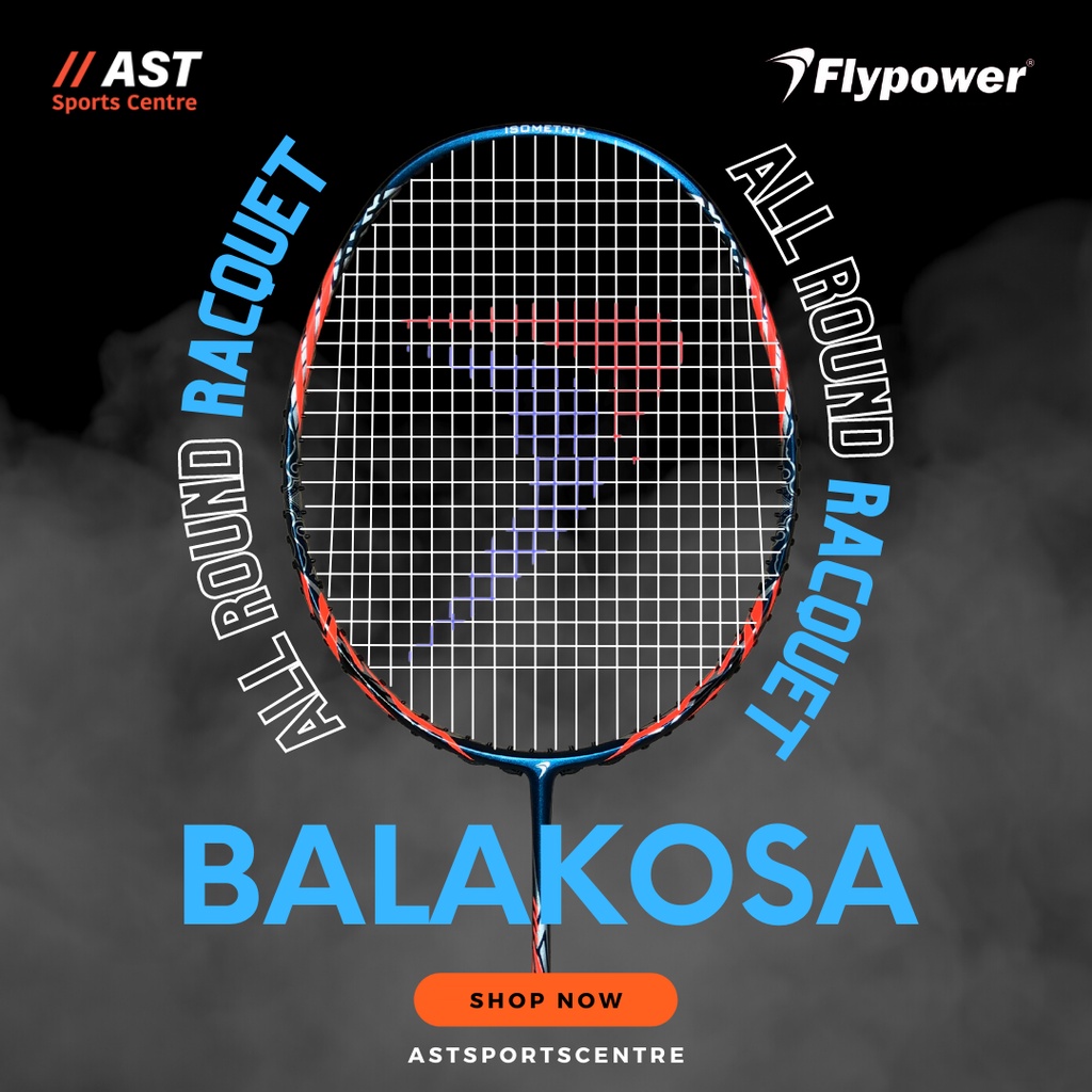 FLYPOWER Balakosa | Badminton Racket | All Round | Isometric | FREE ...