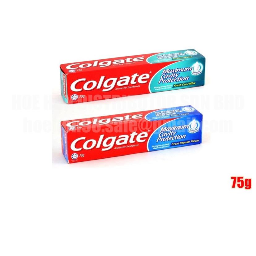 Colgate Fresh Cool Mint / Great Regular Flavour Toothpaste 75g | Shopee ...