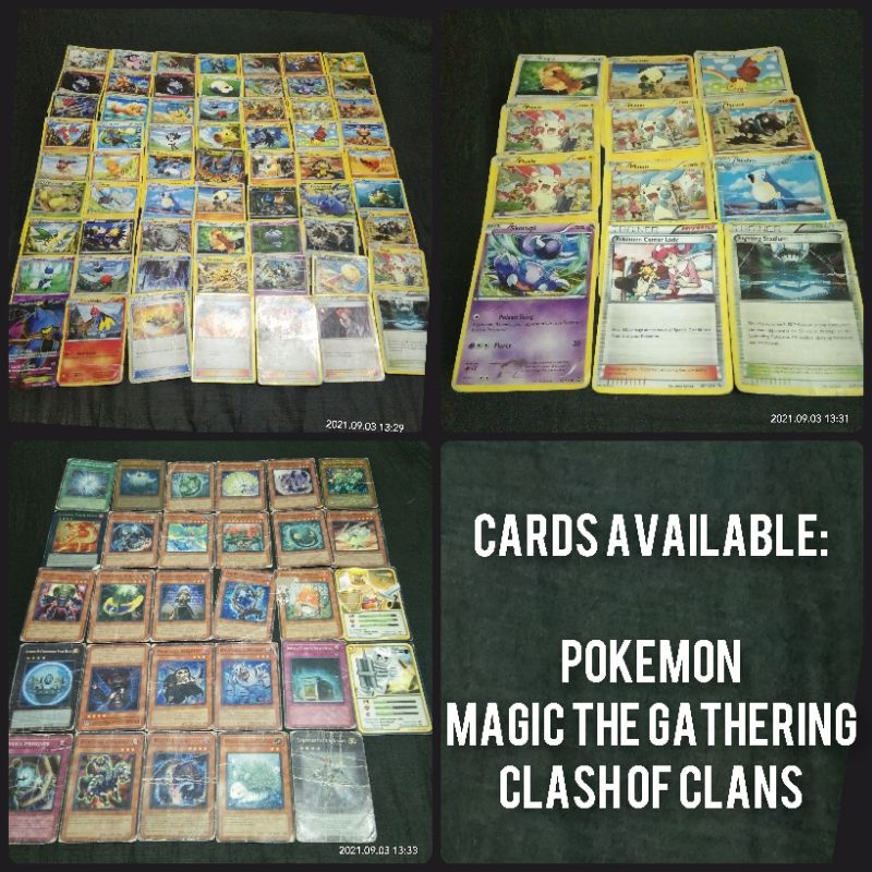 Pokemon, Magic the Gathering, Clash of Clans cards (pwede set, pwede ...