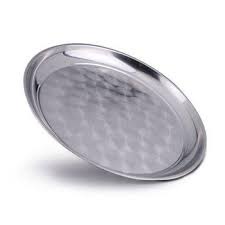 Serving Tray Round Stainless Steel plate (50cm) | Shopee Malaysia