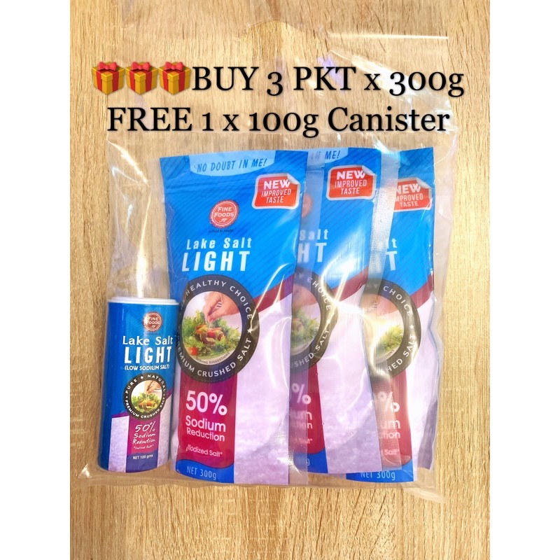 Lake Salt Light Low Sodium Salt Fine Foods 300g | Shopee Malaysia