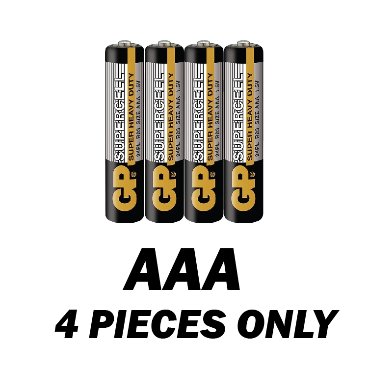 GP Supercell Battery Heavy Duty 1.5V Carbon Zinc AA/AAA/D Batteries ...