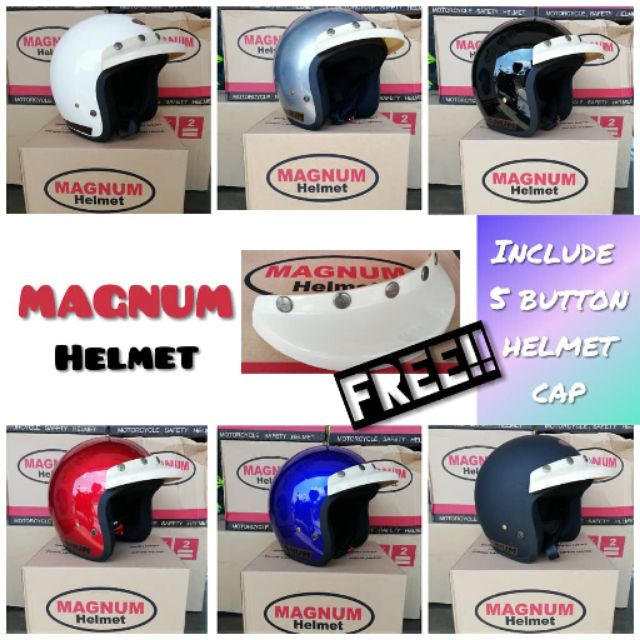 HELMET MAGNUM 5 BUTTON CLASSIC TOPI KELEDAR MOTORCYCLES ADA SIRIM ...