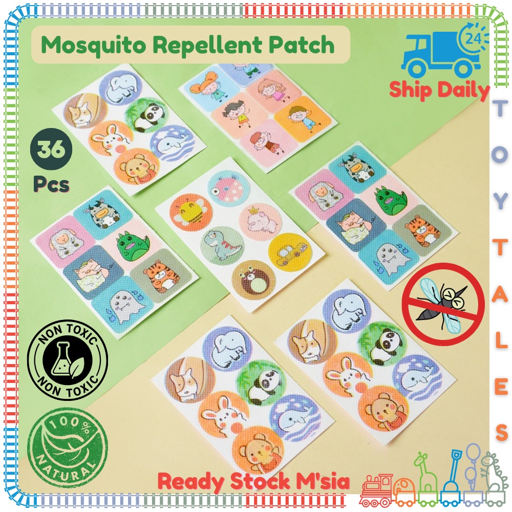 Kids Anti Mosquito Repellent Patch [36ps Pack] Non Toxic Natural Plant ...