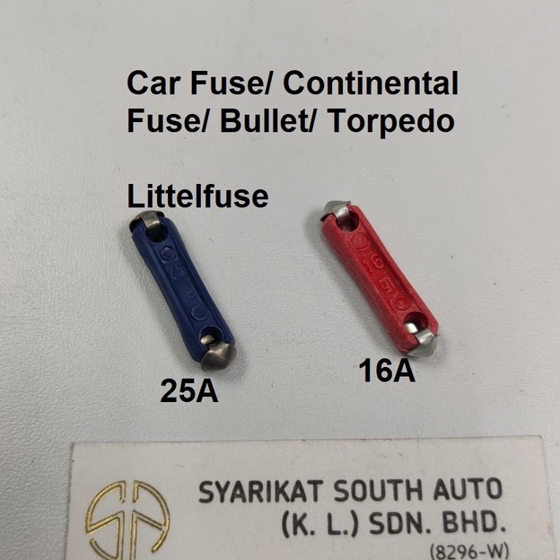 Littelfuse 16A 25A Torpedo Fuse Bullet Fuse Continental Fuse European ...