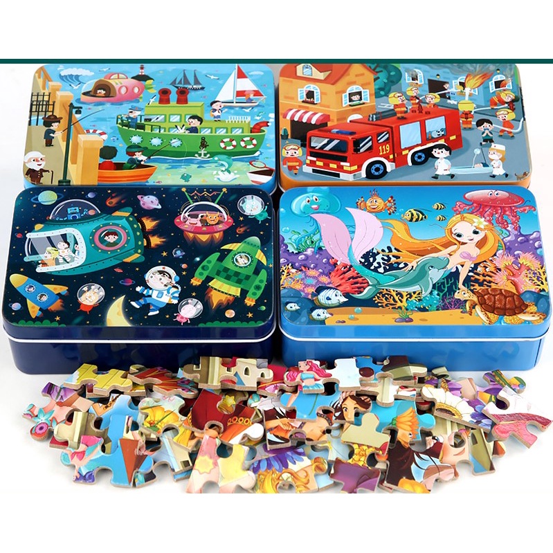 100pcs &200pcs kid's early learning wooden puzzle FREE BUBBLE WRAP ...