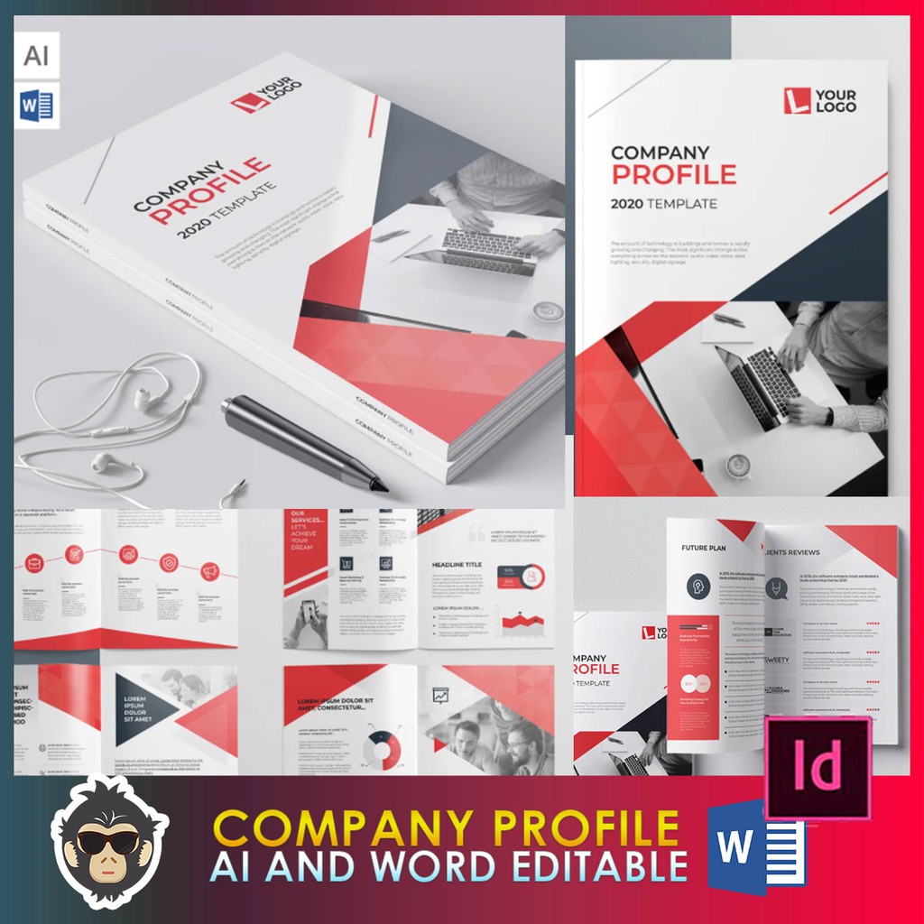 Company Profile Word One Design Editable (PREMIUM) | Shopee Malaysia