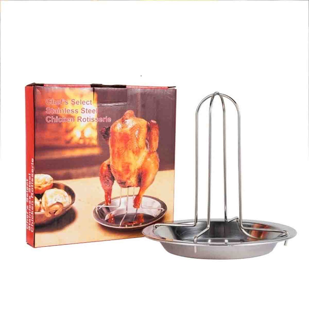 Non-Stick Holder Bowl Grill Rack Stand Barbecue Vertical Duck Chicken ...