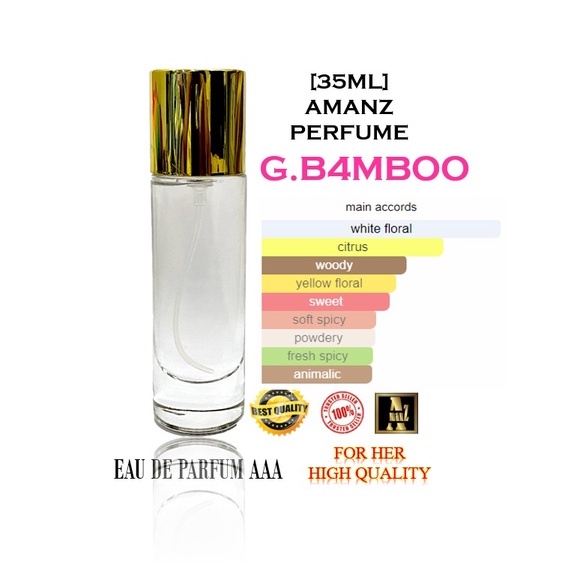 PERFUME G'CCI BAMBOO (AMANZ PERFUME) (35ML) EAU DE PARFUM MINYAK WANGI ...