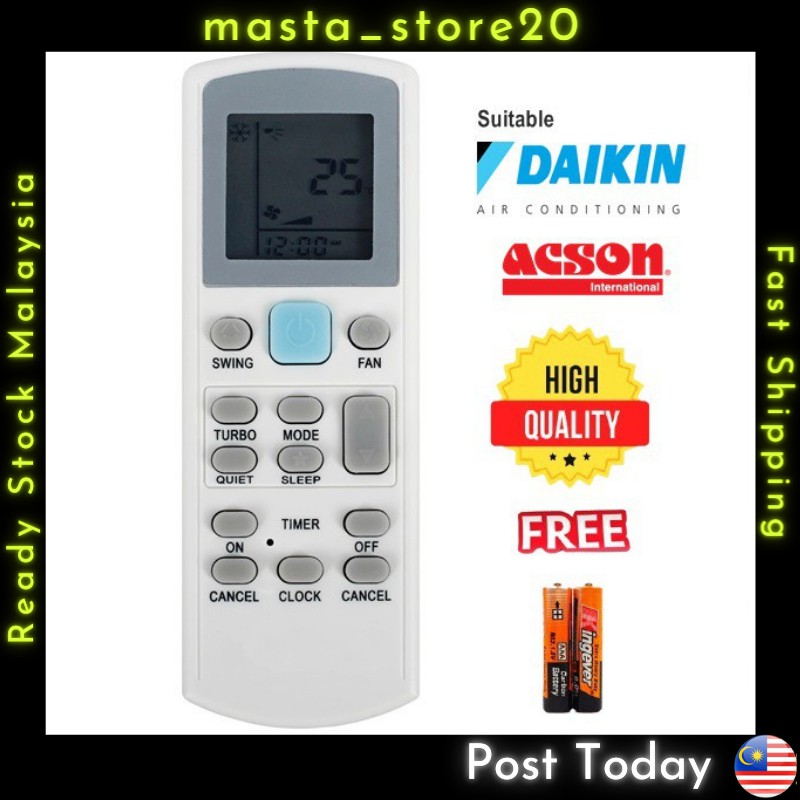 NEW DAIKIN ACSON Aircon Air Conditioner Remote Control ECGS02 ECGS02-i ...