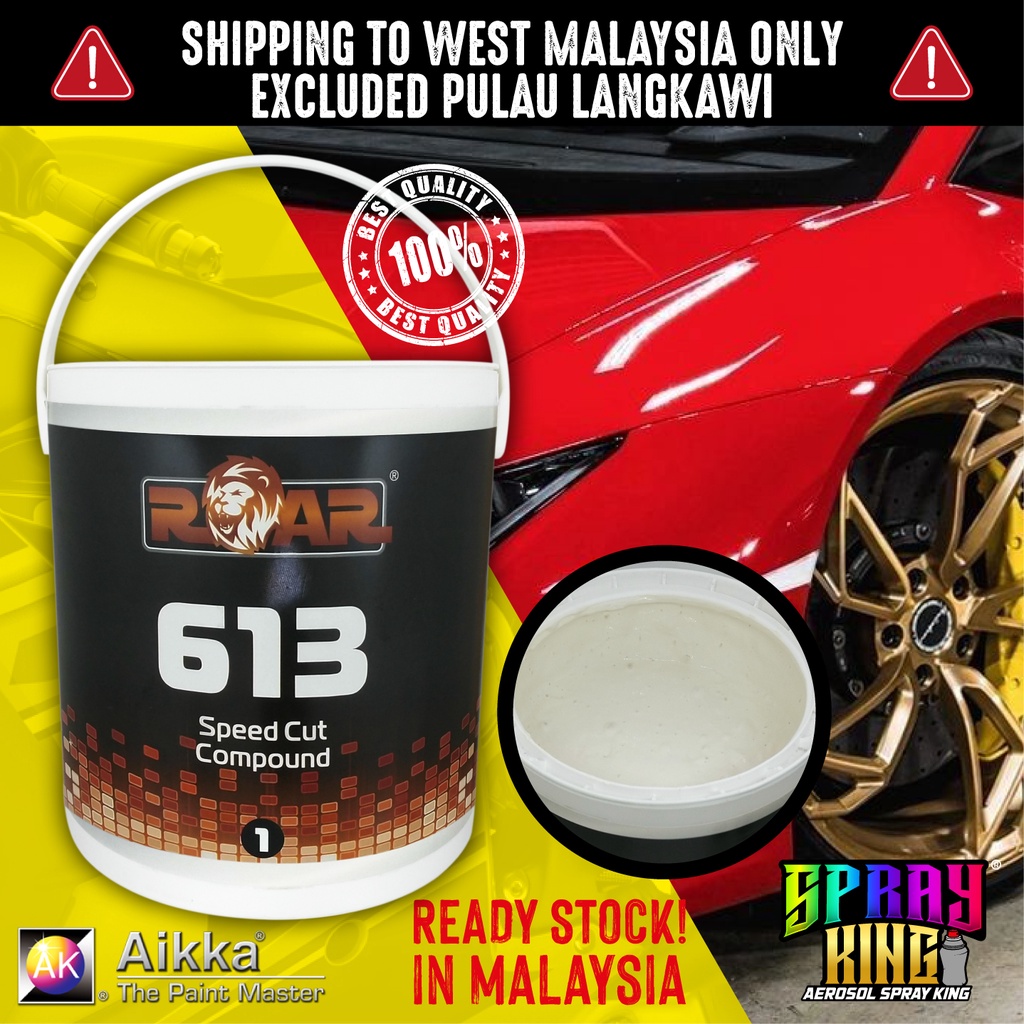 Roar 613 Speed Cut Compound 3KG ( Latest Formula ) Rubbing Plus/Roar ...