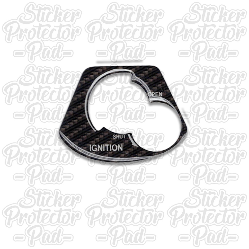 Yamaha r15 v3 v4 ignition key cover Sticker with embossed carbon motif ...