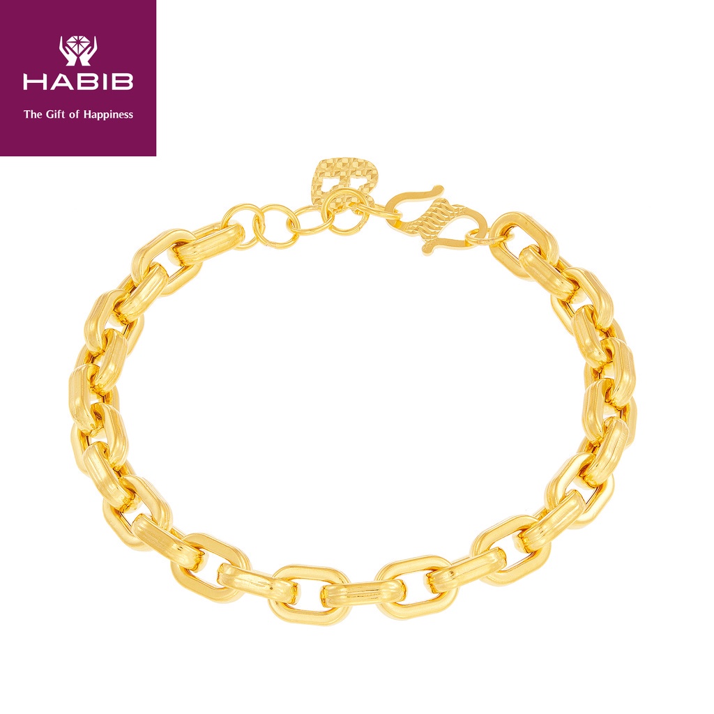 HABIB 916/22K Yellow Gold Bracelet BAA2801-01-620422 | Shopee Malaysia