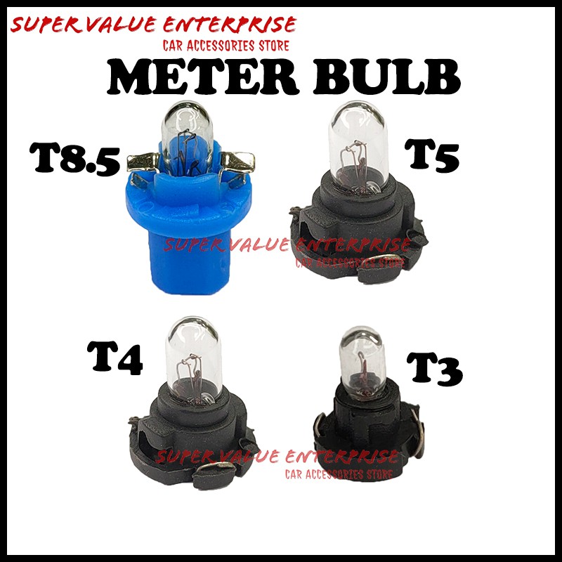 10pcs Meter Bulb T3 T5 T8.5 Dashboard Bulb Gear Lever Bulb12V 1.2W | Shopee Malaysia