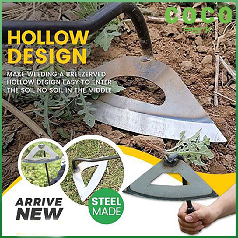 All-steel Hardened Hollow Hoe Handheld Weeding hoe Rake Planting ...