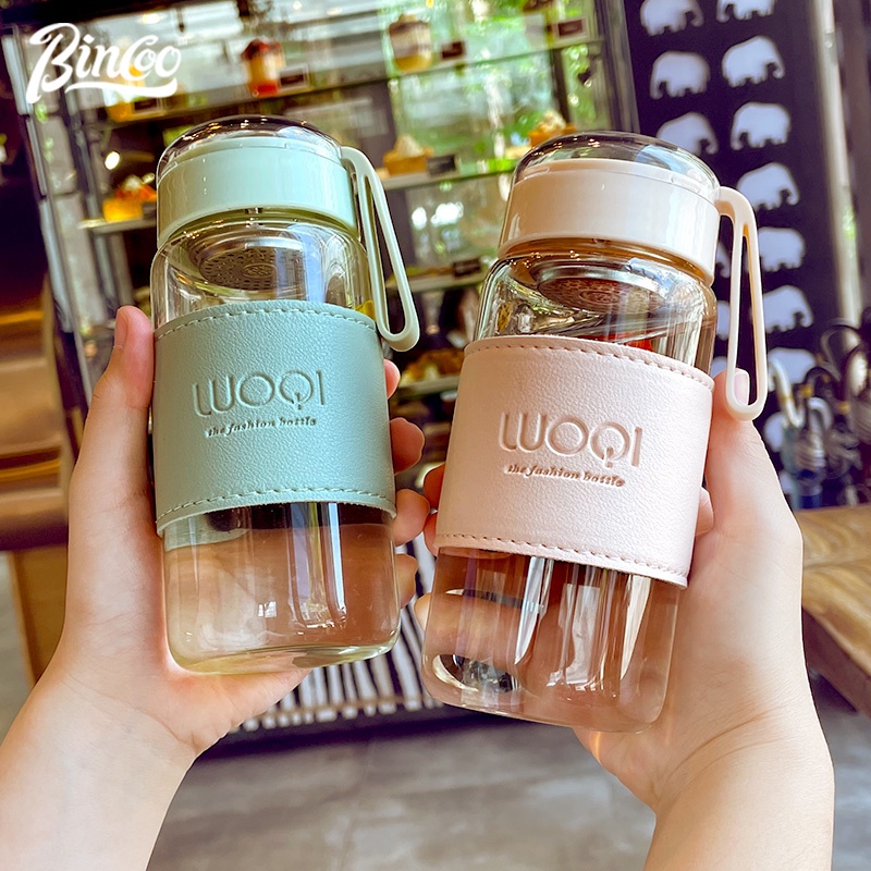 Bincoo Glass Water Bottle Portable Tea Cups With Tea Septum Cup (340ml/480ml) | Shopee Malaysia