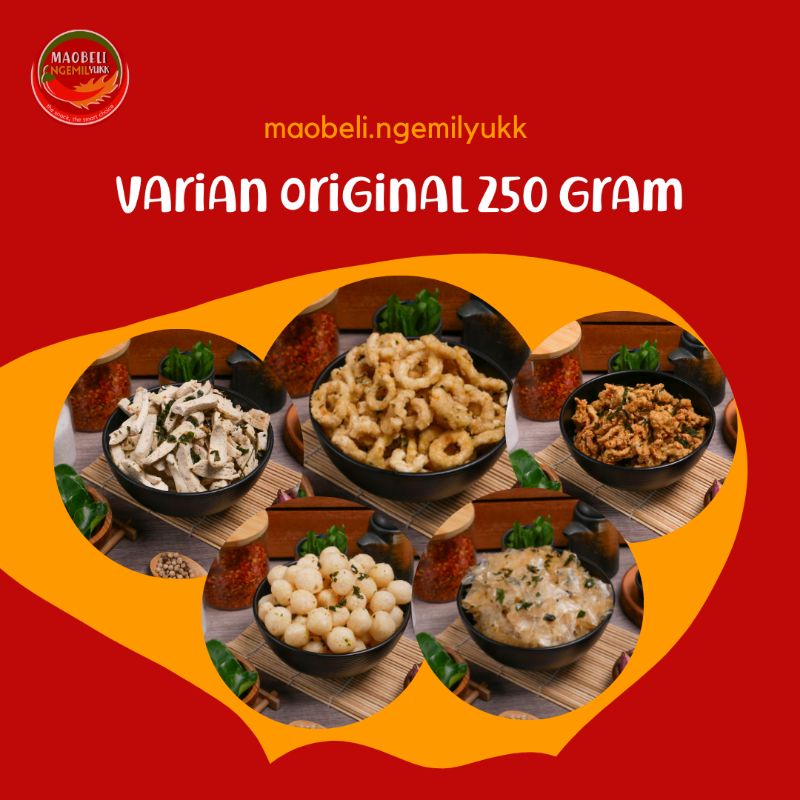 Original Snacks 250GRAM Not Spicy KRIPCA Intestine Skin Crispy ...