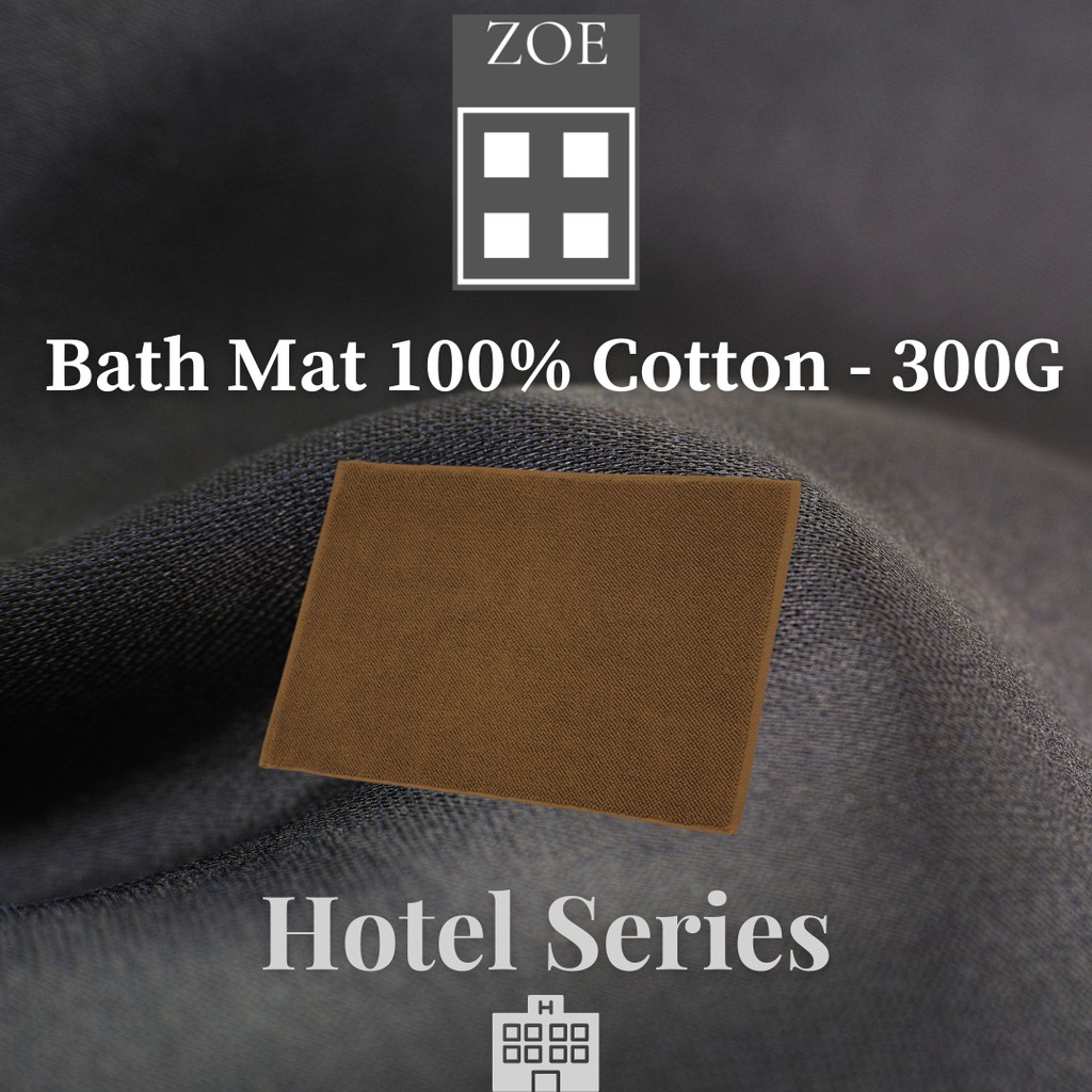 Zoe 100% Cotton Bath Mat Hotel Quality - Dark Brown (300g) | Shopee ...