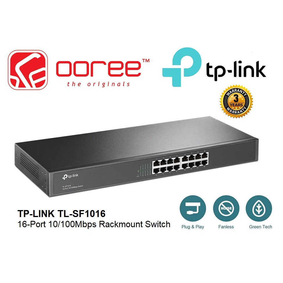 TP-LINK TL-SF1016 16-Port / TL-SF1024 24-Port 10/100MBPS RACKMOUNT ...