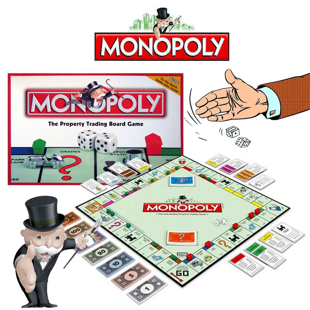 Classical Monopoly Property Trading Game From Paker Brother Board Game ...
