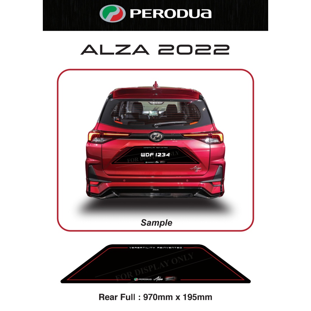 Ready stock Perodua Alza 2022 Acrylic Kereta Alza 2022 Nombor Papan ...