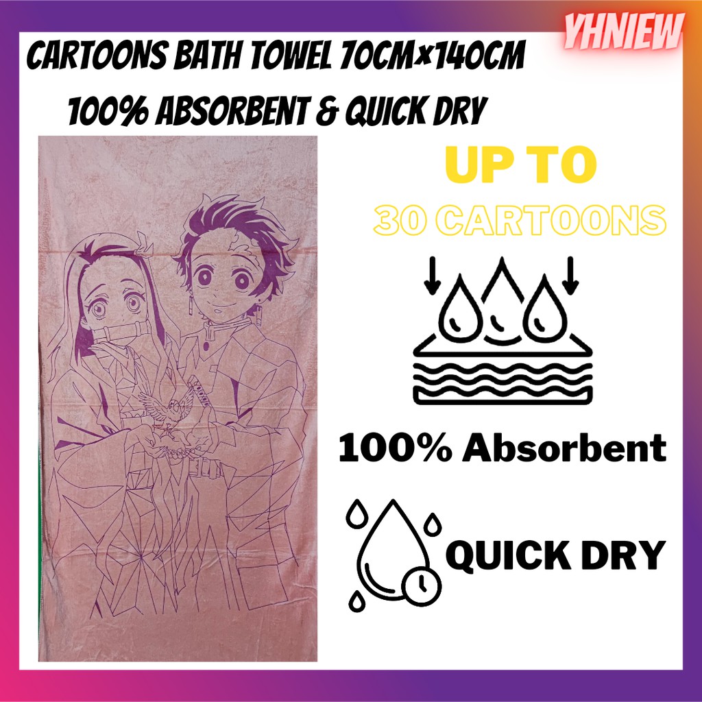 Tuala Demon Slayer Tuala Cartoon Tuala Dewasa Dan Kanak Kanak Tuala ...