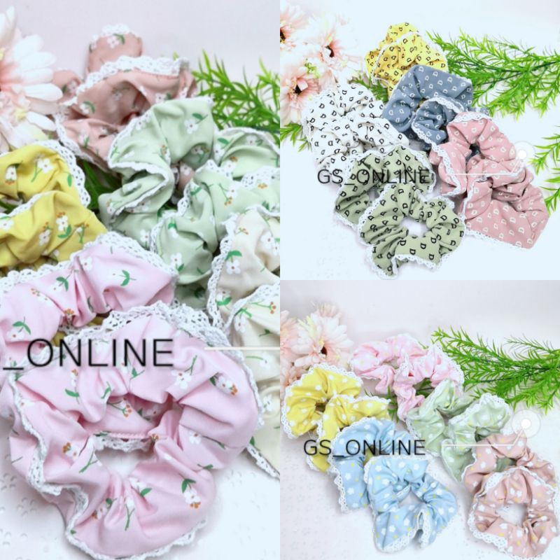 Getah Rambut Kain Ponytails Hairties Lace (Ready Stock) | Shopee Malaysia