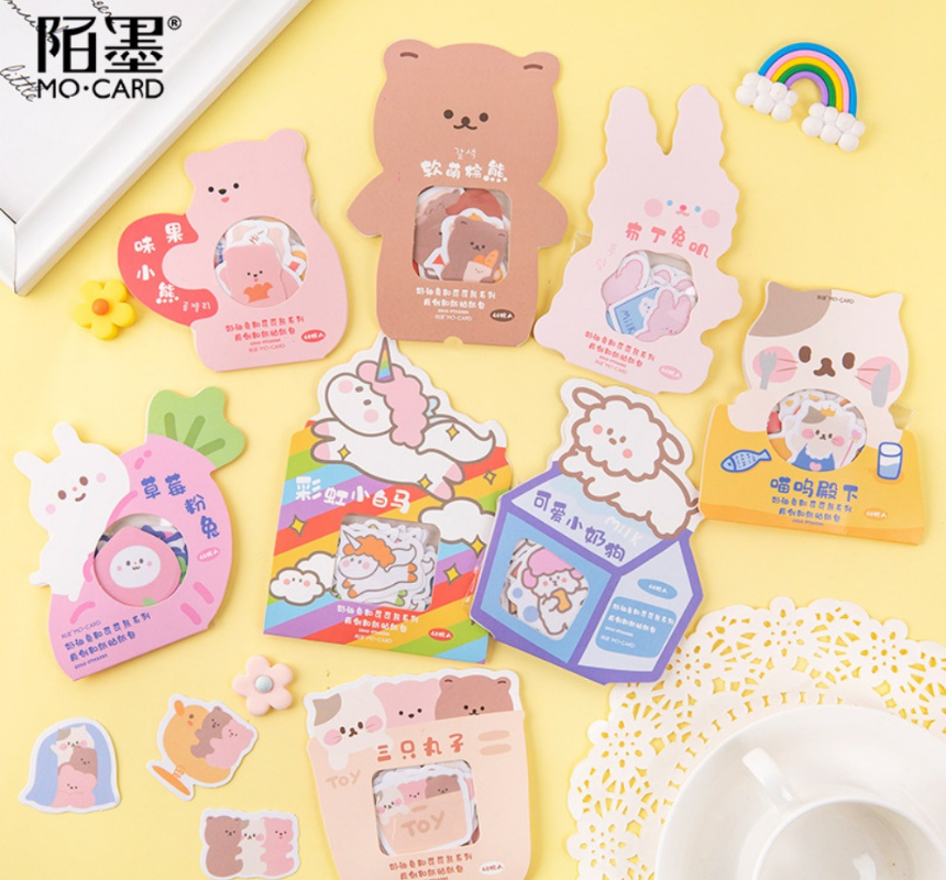 MO Card Bunny & Bear Series Washi Sticker Pack | Shopee Malaysia