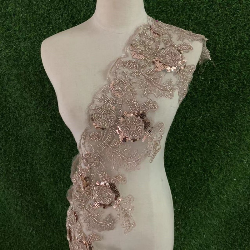 Border Lace Manik Tinggi 19cm Renda Labuci Manik Lace Baju Kurung ...