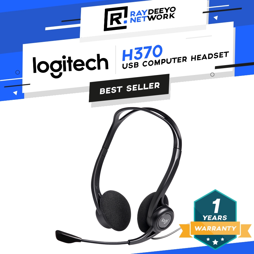 Logitech H370 USB Computer Headset [Digital Quality Sound] | Shopee ...