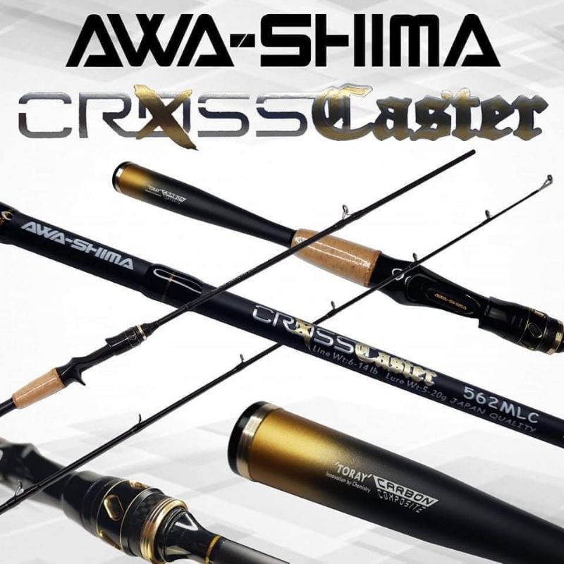 AWASHIMA CROSSCASTER SPINNING AND BAIT CASTING ROD 2 SECTION | Shopee ...