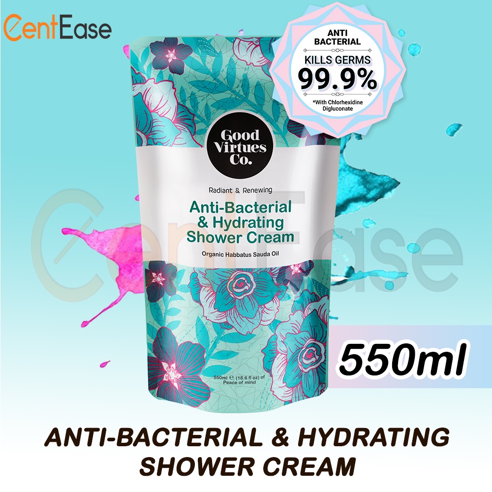 Good Virtues Co (GVC) Anti-Bacterial & Hydrating Body Wash Shower Cream 550ml (Exp: Mar 2025 ...