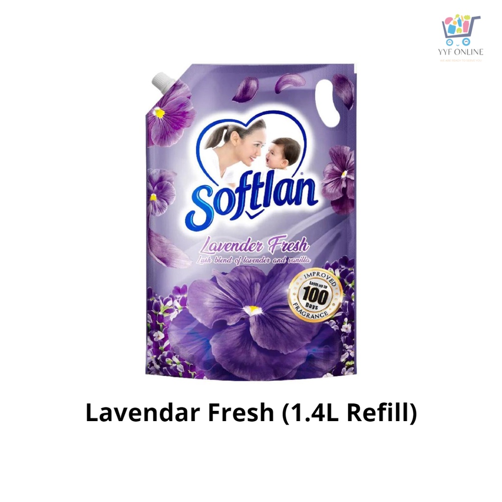 Softlan Anti Wrinkles Fabric Softener (Refill pack) -Lavender Fresh ...
