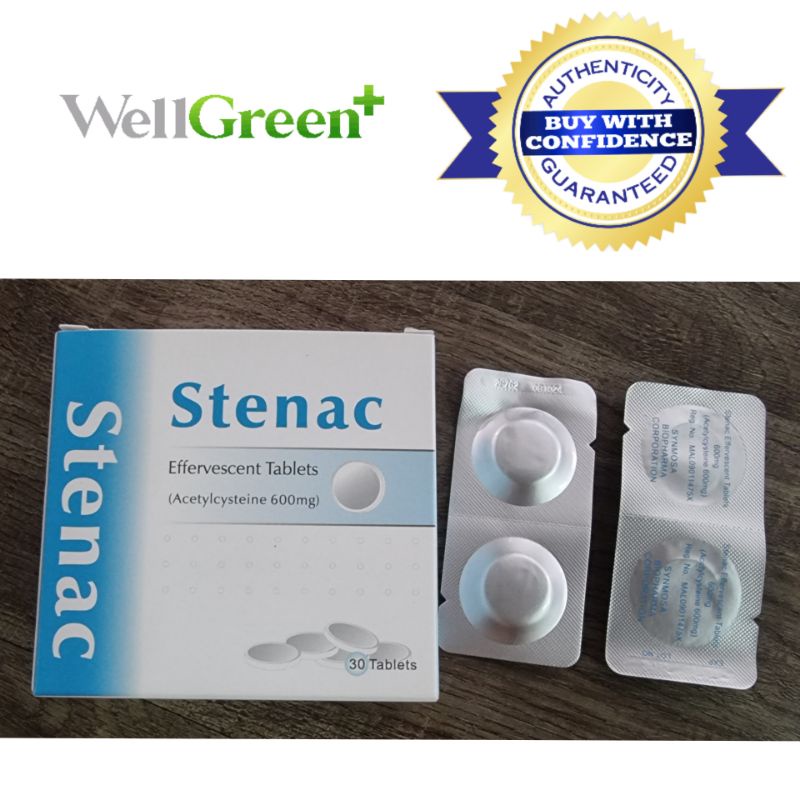 Stenac Effervescent Tablets 600mg 2'S (Exp: 10/2024) | Shopee Malaysia