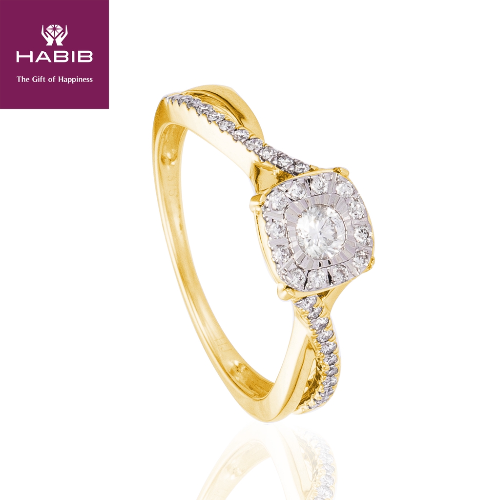 HABIB Giselle Yellow Diamond Ring in 375/9K Yellow Gold 24847 | Shopee ...